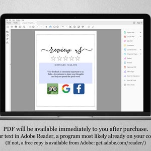 Review Request Sign Template - Printable Review Us Invitation Google ...