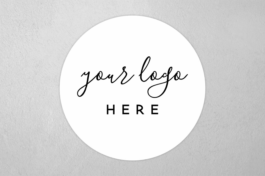 Logo Sticker Template, Printable Circle Avery Label 2" Instant Download ...