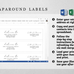 Mail Merge Address Template for Wraparound Labels - Microsoft Word ...