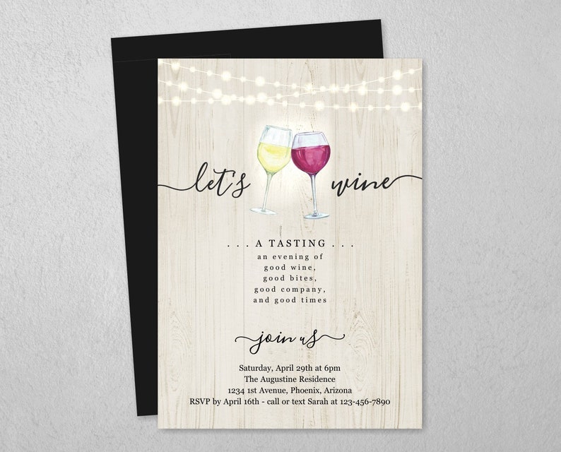 Wine Tasting Invitation Template Printable Invite & Evite | Etsy