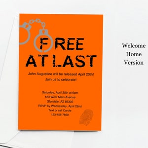 Prison Invitation- Birthday Party, Escape Room, Baby Shower, Get Out of ...