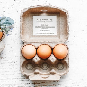 Egg Carton Labels and Handling Instructions - Set of 9 (18 in All ...