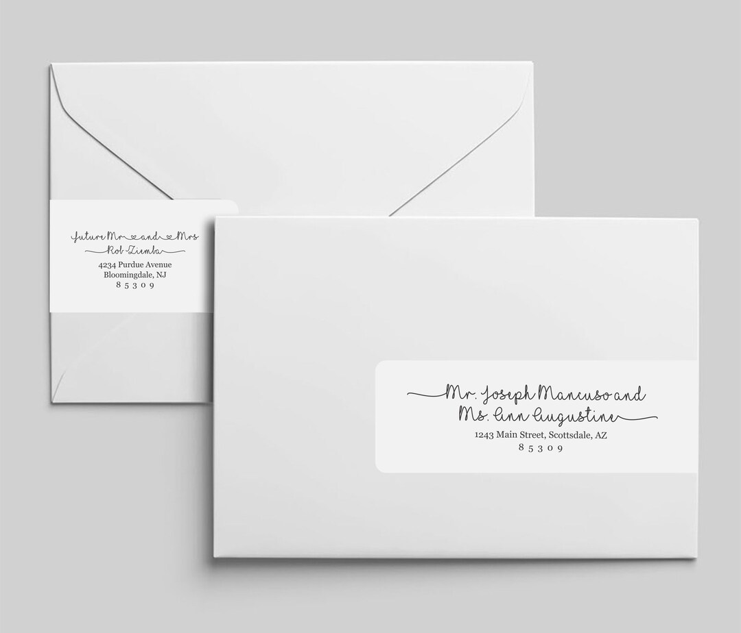 Printable Address Template for Envelope Wraparound Labels - Avery 22838 ...