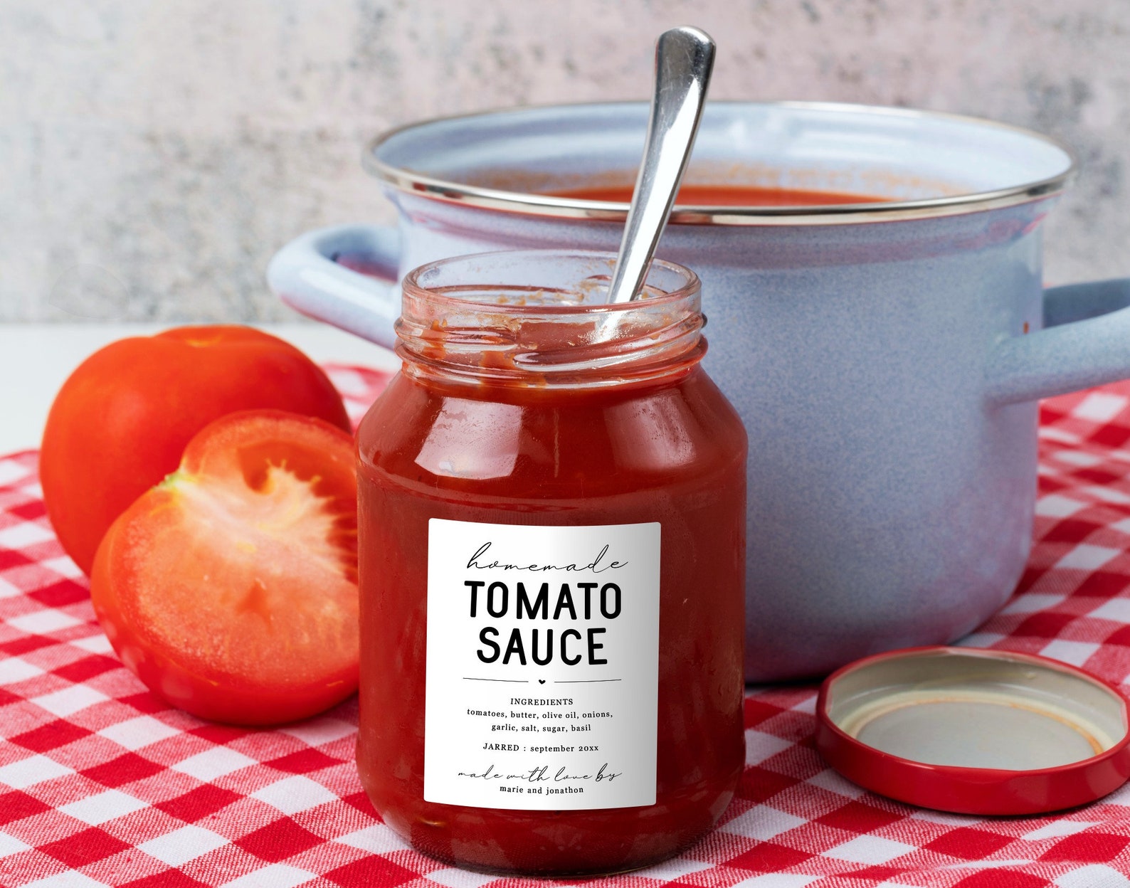 Homemade Tomato Sauce Label Template - Printable Marinara Tomato ...