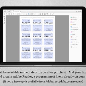 Homemade Kahlua Label Template - Printable Gift Sticker, Personalize ...