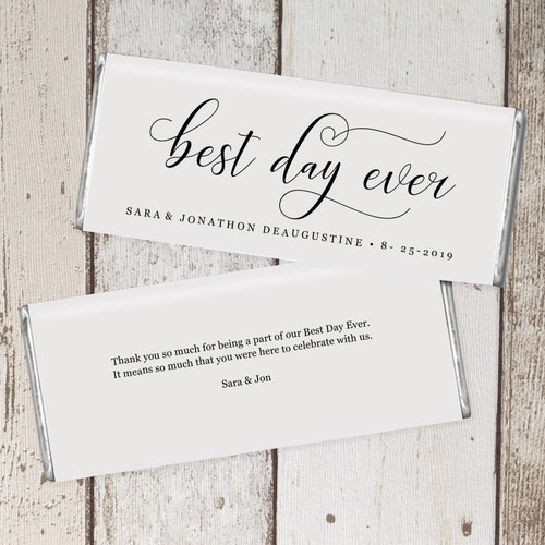 Wedding Hershey Wrapper Template Printable 1.45 & 1.55 Oz - Etsy
