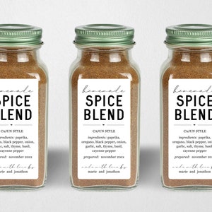 Homemade Spice Blend Jar Label Template, Printable Spice Mix Gift ...