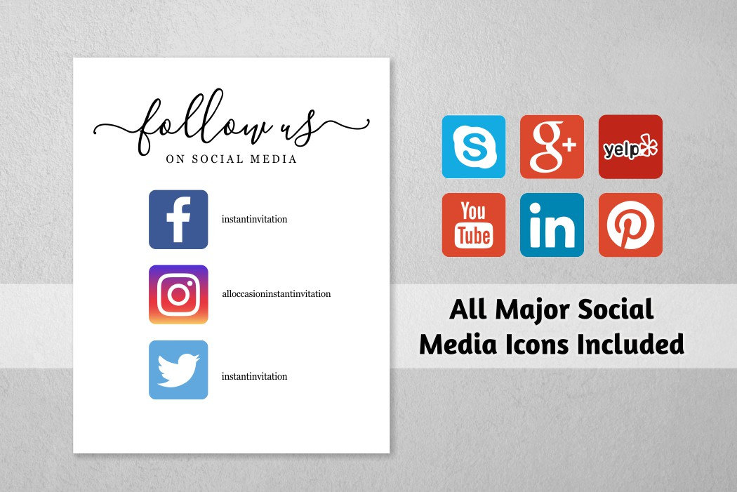 Follow Us On Social Media Template Free Printable Templates