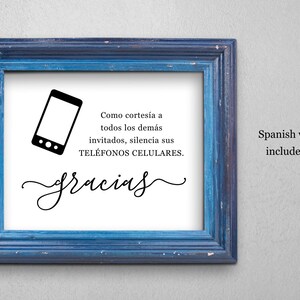 Editable No Cell Phone Sign Template, Business Wedding Home Doctor ...