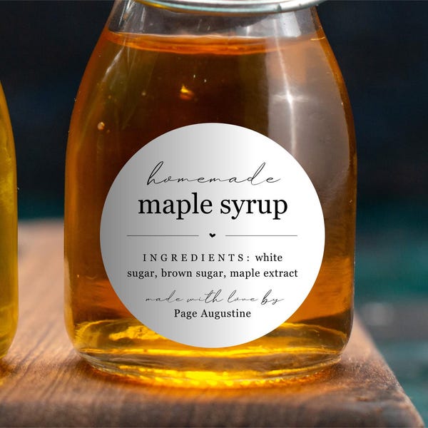 Maple Syrup Label - Etsy UK