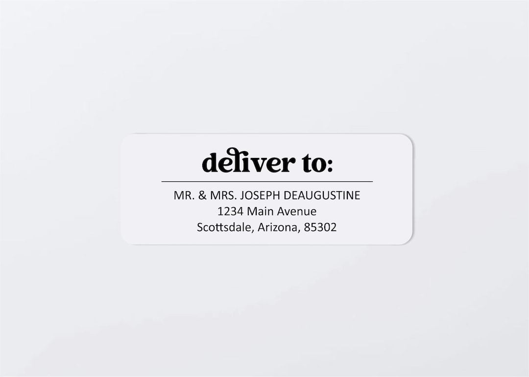 Avery Address Label Template - Printable Envelope Address Label, 1 X 2 ...