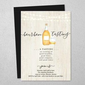 Bourbon / Whiskey Tasting Invitation Template, Printable Invite Evite ...