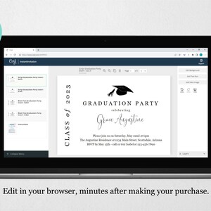 Graduation Party Invitation Insert Template, Printable 2023 Grad Party ...