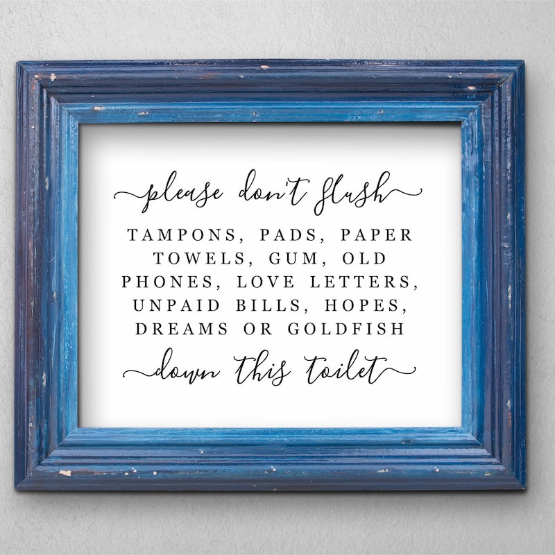 Flush Sign - Etsy