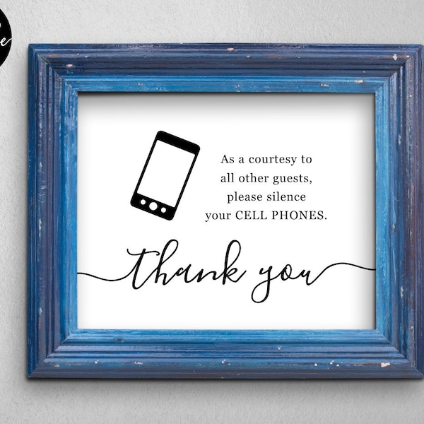 Please Silence Cell Phone Signs - Etsy