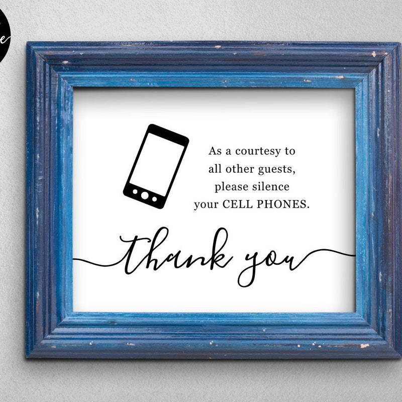 Please Silence Cell Phone Signs - Etsy