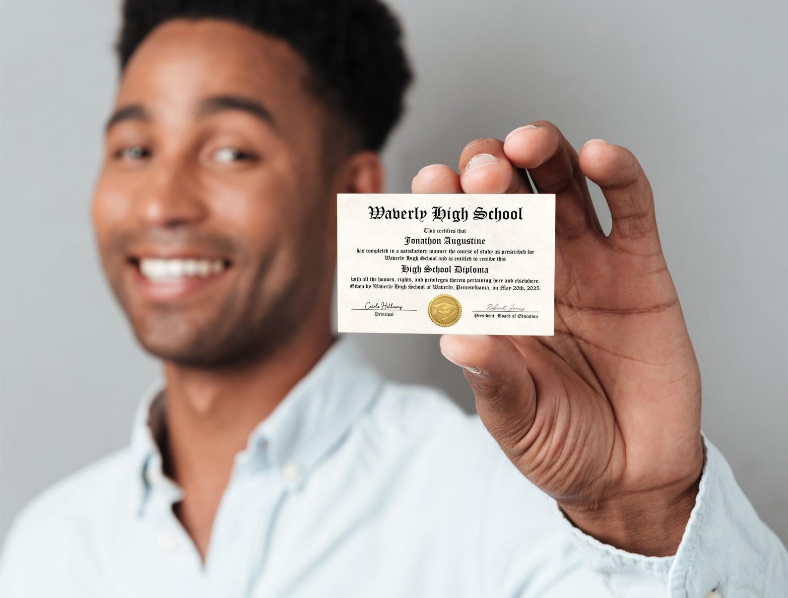Wallet Size Diploma, Printable Fake Mini Diploma, Customized Miniature ...