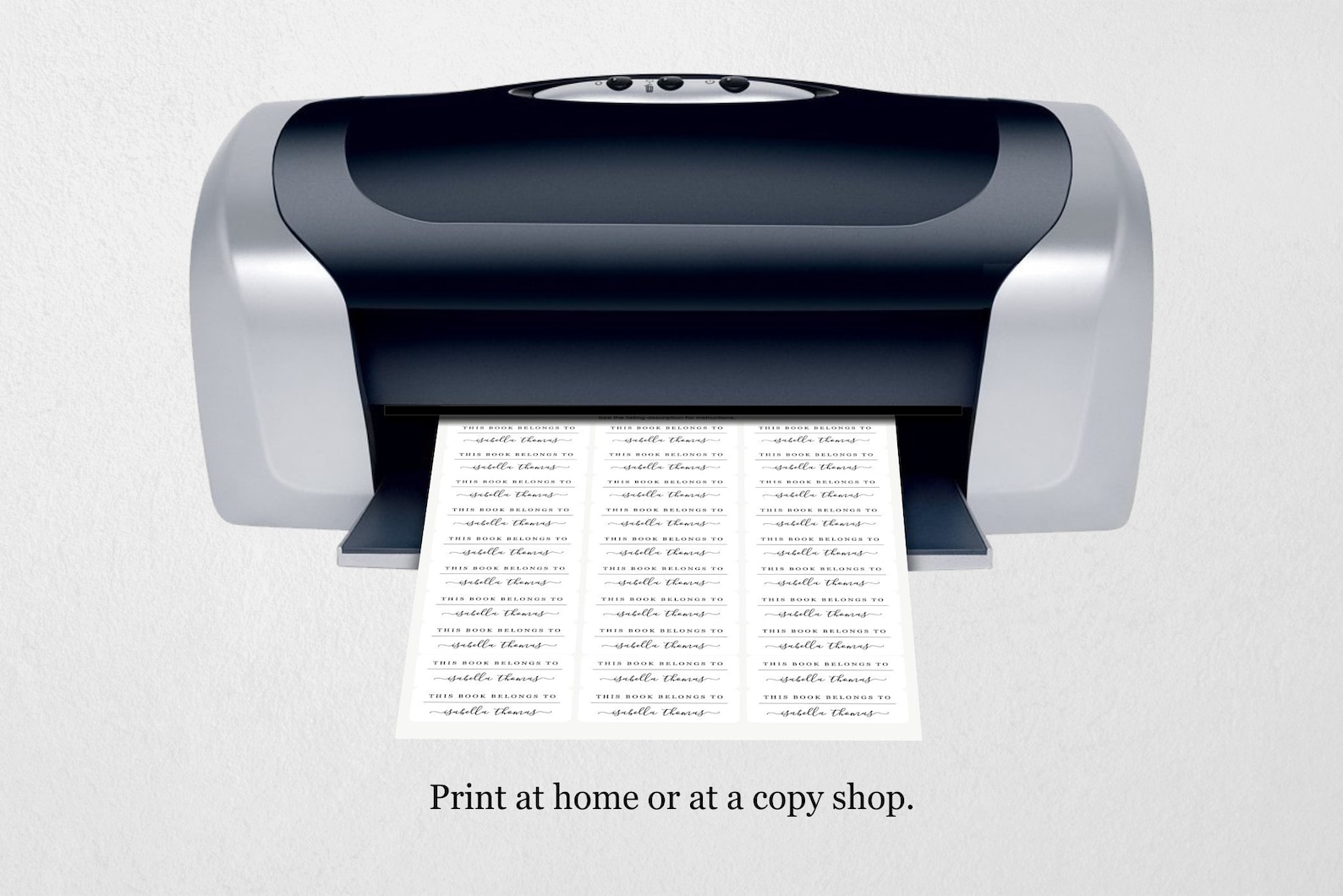 Printable From the Library of Sticker Template, This Book Belongs to ...