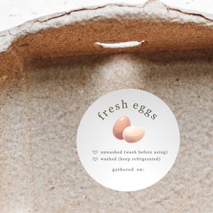 Egg Carton Label - Washed / Unwashed & Refrigerate Info, Printable 2 ...