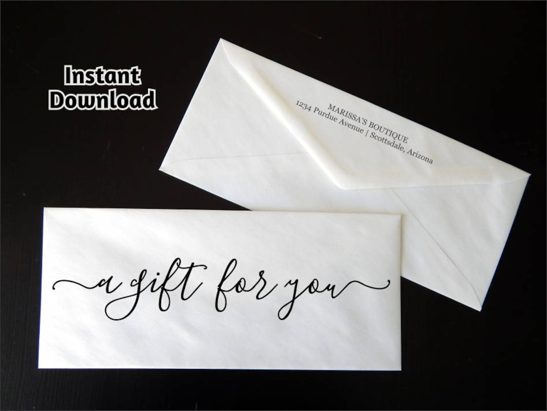 Gift Certificate Envelope Template - Printable Business Envelope ...