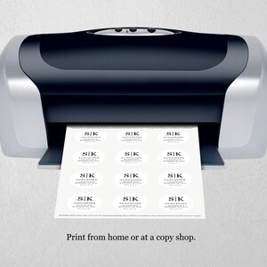 Return Address Label Template, Printable Round 1 1/2" & 2" Circle Seals ...