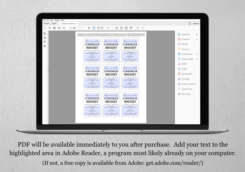 Homemade Cinnamon Whiskey Label Template Printable Gift - Etsy