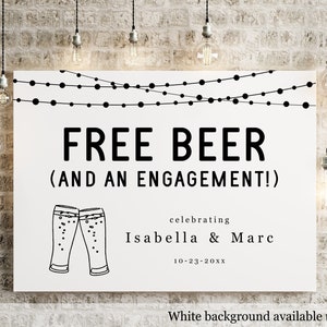 Funny Free Beer Welcome Sign Printable Template - Couple Baby Shower ...