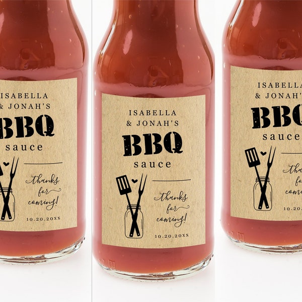 Bbq Sauce Favors - Etsy