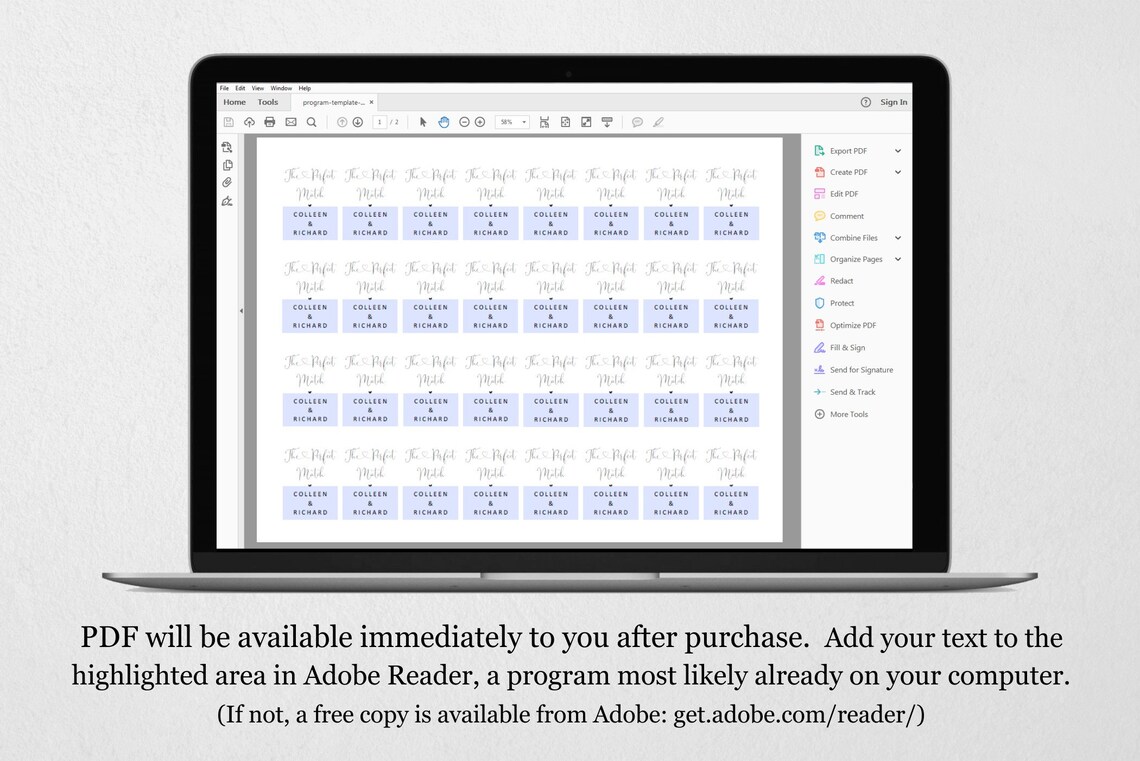 The Perfect Match Sticker Template Label Tag | Etsy