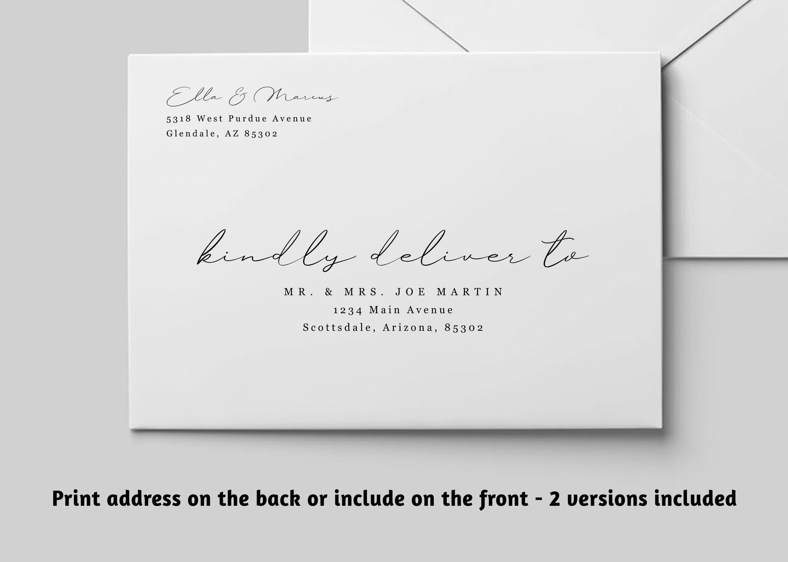 Wedding Address Envelope Template Microsoft Word Mail Merge, Printable ...