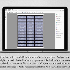 Black Address Label Template - Printable Envelope Label, Avery 1 X 2-5/ ...