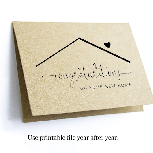 Editable Congratulations New Home Card Template Printable - Etsy
