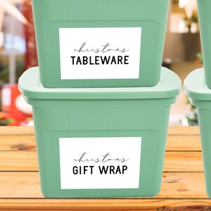 Christmas Storage Label Template, Printable Christmas Bin Organization ...