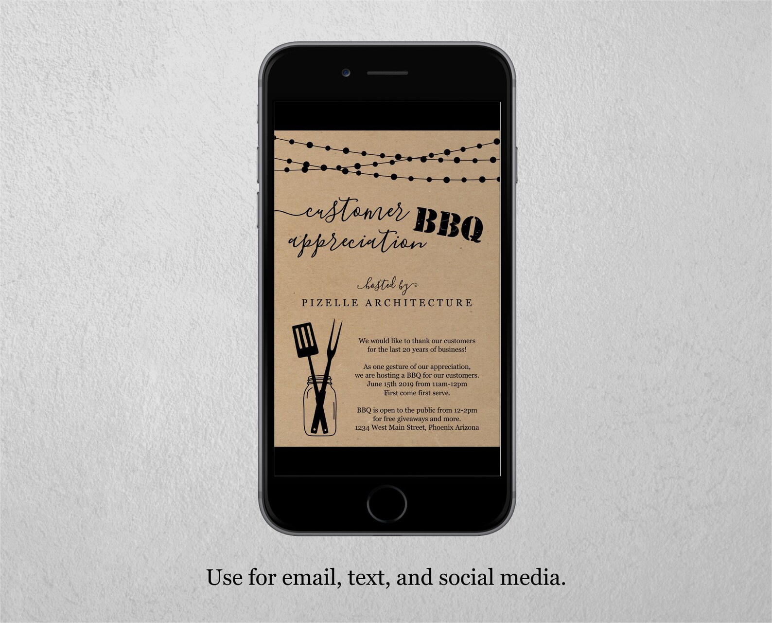 Customer Appreciation BBQ Invitation Template, Printable Company ...