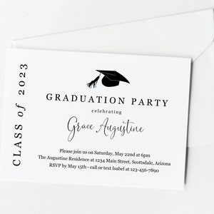 Graduation Party Invitation Insert Template Printable - Etsy