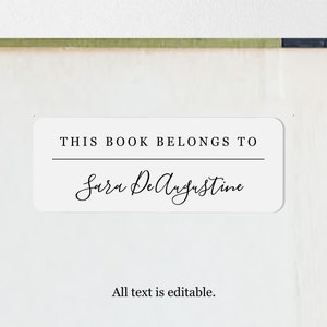 Printable From the Library of Sticker Template, This Book Belongs to ...