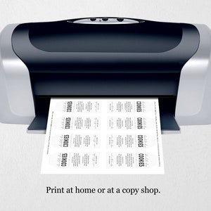 Cookie Mix in a Jar Gift Tag Template - Instructions Directions ...