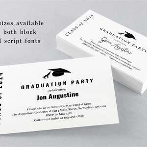 Graduation Party Invitation Insert Template, Printable 2024 Grad Party ...