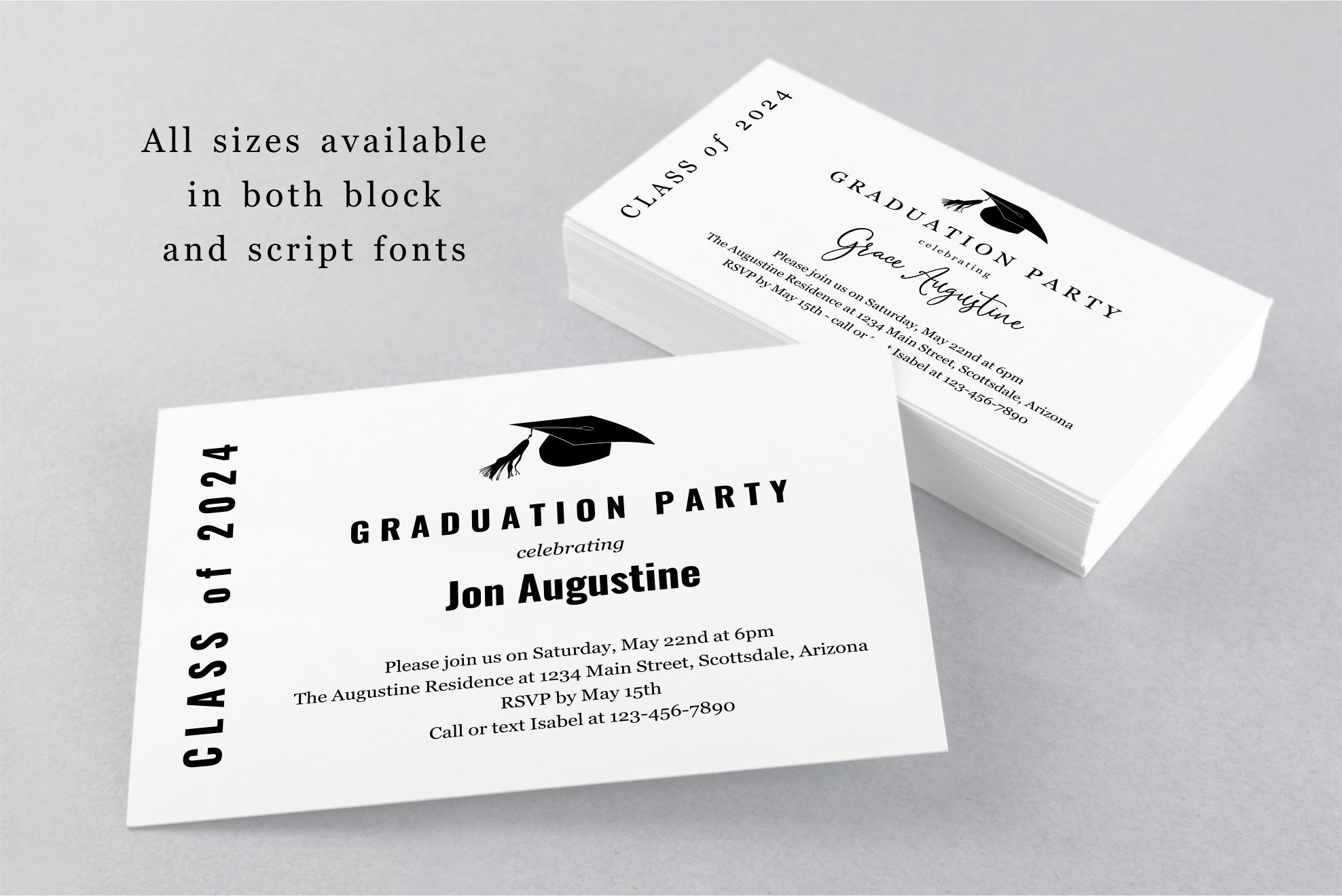 Graduation Party Invitation Insert Template, Printable 2024 Grad Party ...