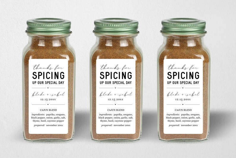Thanks for Spicing up Our Special Day Homemade Spice Blend Jar - Etsy