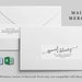 Mail Merge Address Template for Wraparound Labels Script Handwriting ...