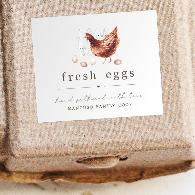 Egg Carton Labels - Etsy