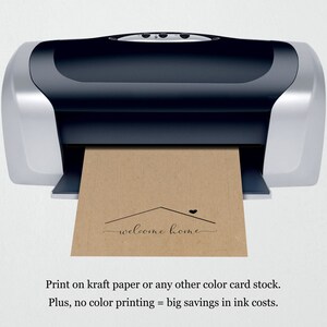 Editable Welcome Home Card Template, Printable Folded New Home Notecard ...