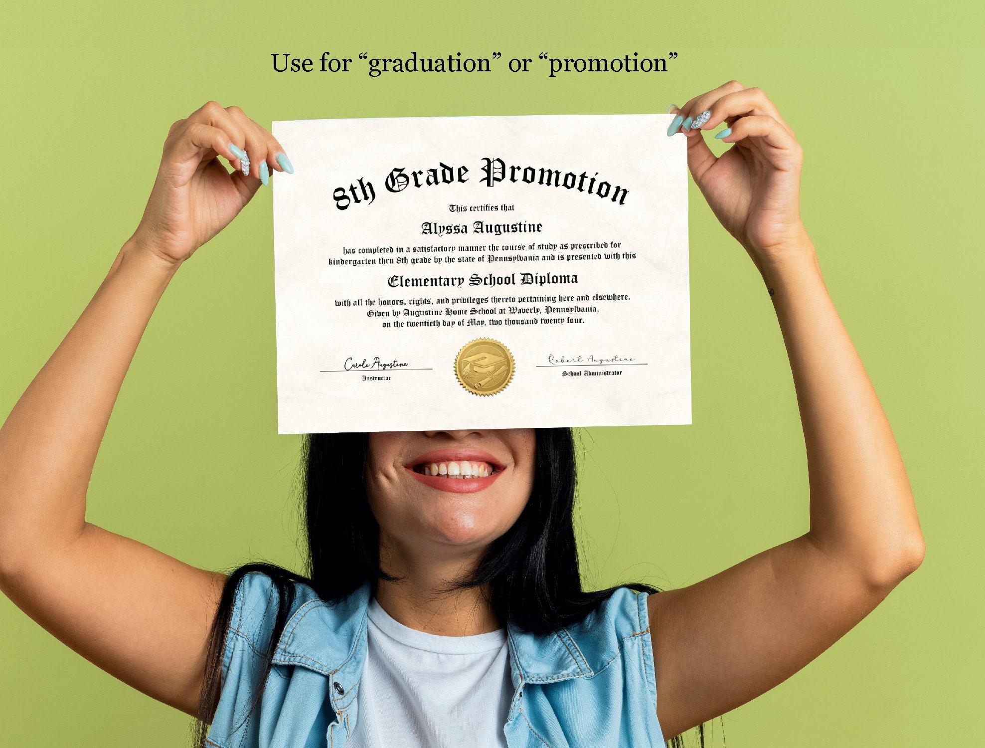 8th Grade Graduation Homeschool Diploma, 5th Grade Home School ...