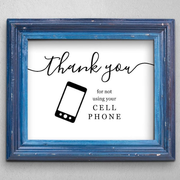 Cell Phone Sign - Etsy