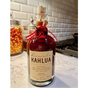 Homemade Kahlua Label Template - Printable Gift Sticker, Personalize ...