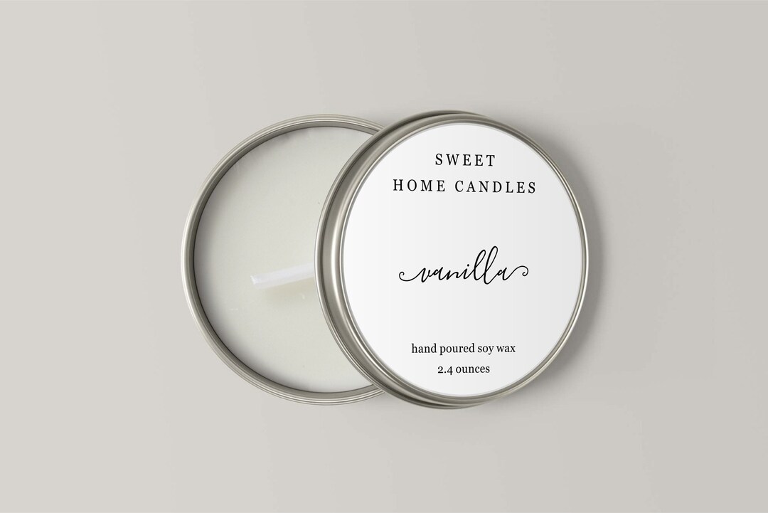Printable Tea Light Candle Label Template, Custom 1.5" Round Lid ...
