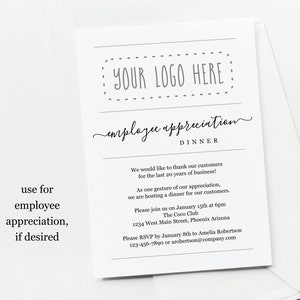 Simple Client Appreciation Dinner Invitation Template, Add Logo ...