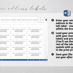 Mail Merge Address Label Template Avery 2 X 4 Microsoft Word Printable ...