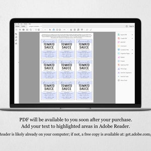 Homemade Tomato Sauce Label Template - Printable Marinara Tomato ...